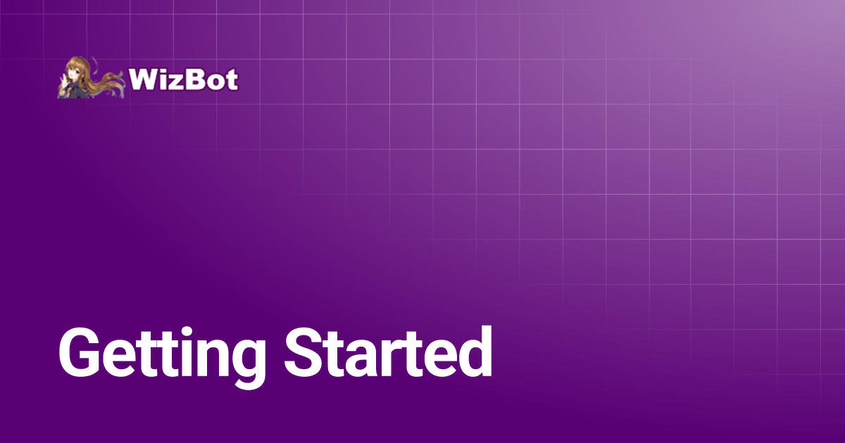 Getting Started | WizBot